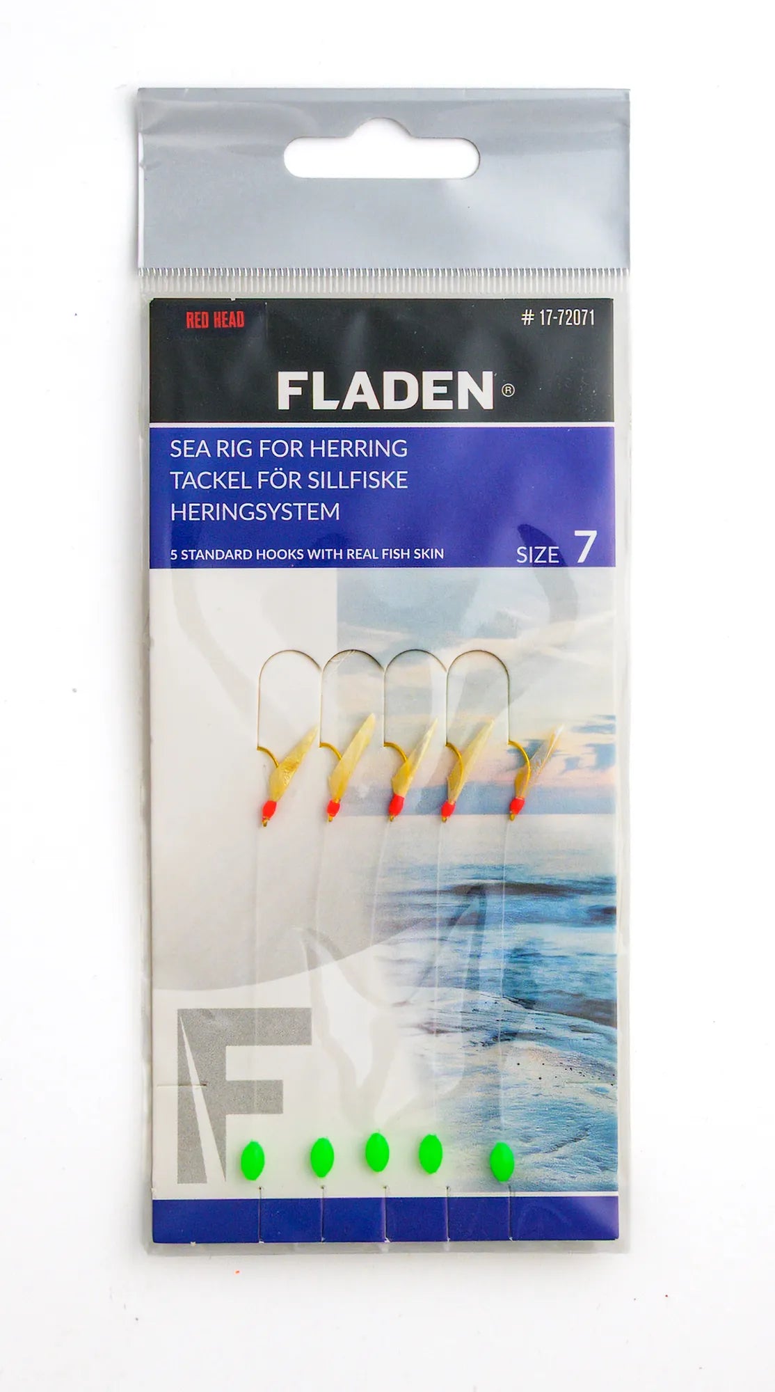 Sea rig Herring 5 normal hooks real fish skin – Fladen Fishing AB